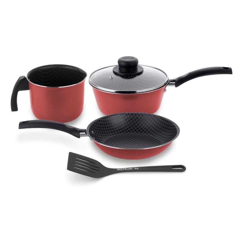 Set de Cocción Multiflon 5 Piezas Coral - La Anónima Online