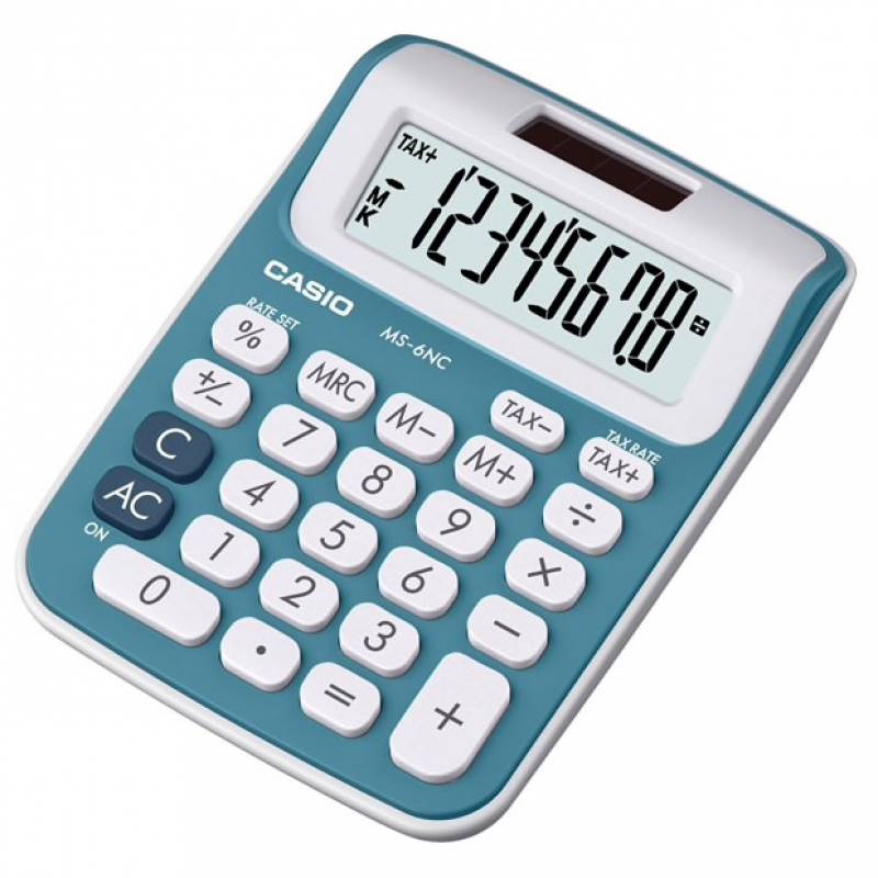 Calculadora Casio MS-6NC-BU Azul - La Anónima Online