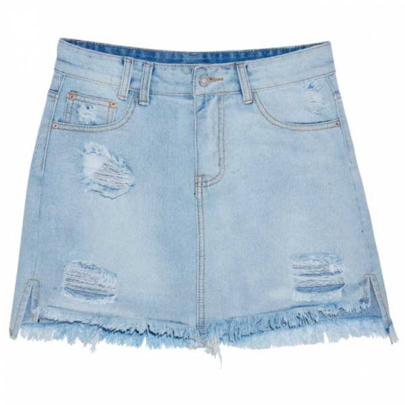 Pollera Mujer Jean Azul Talle M - La Anónima Online